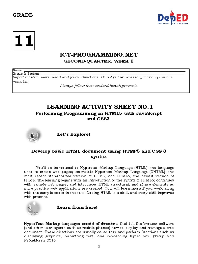 Advance Task in ICT Program | PDF