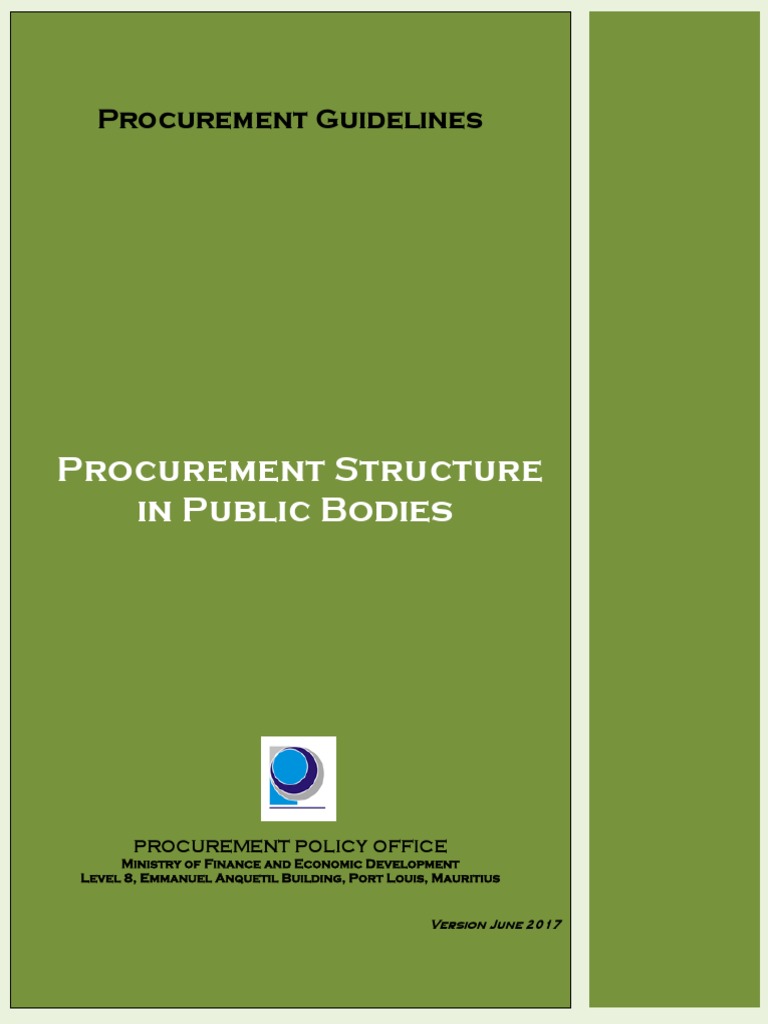 Procurement Structure in Public Bodies | PDF