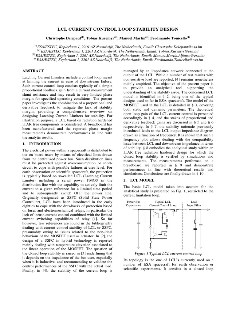 LCL Current Control Loop Stability Design | PDF | Field Effect ...