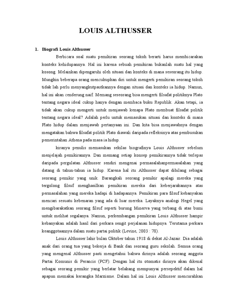 Louis Althusser | PDF