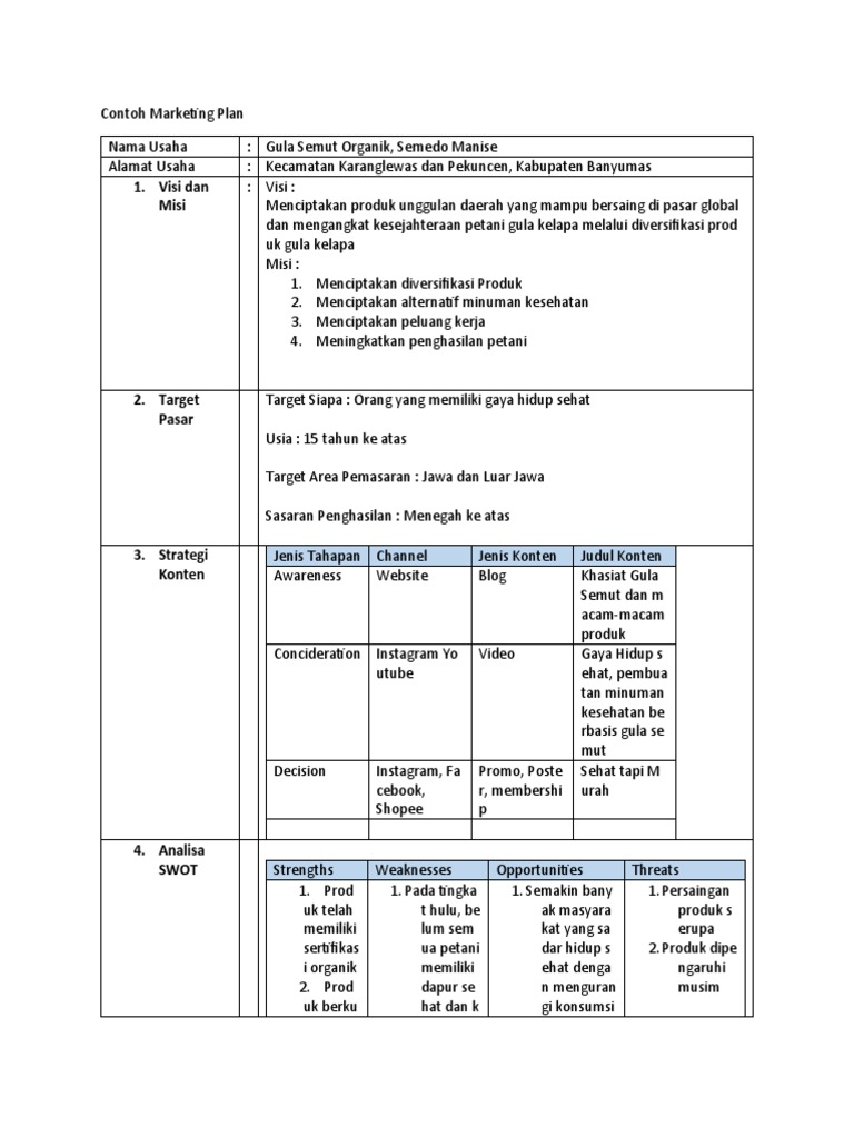 Marketing Plan | PDF