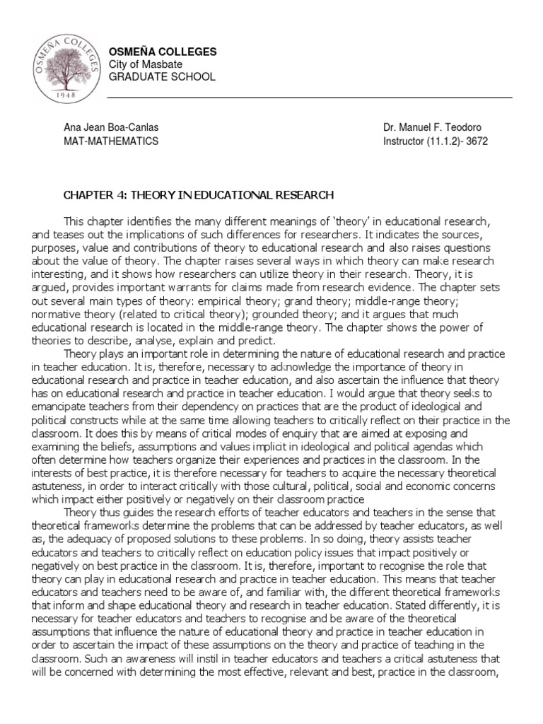 Theory and Causation in Education Research | PDF