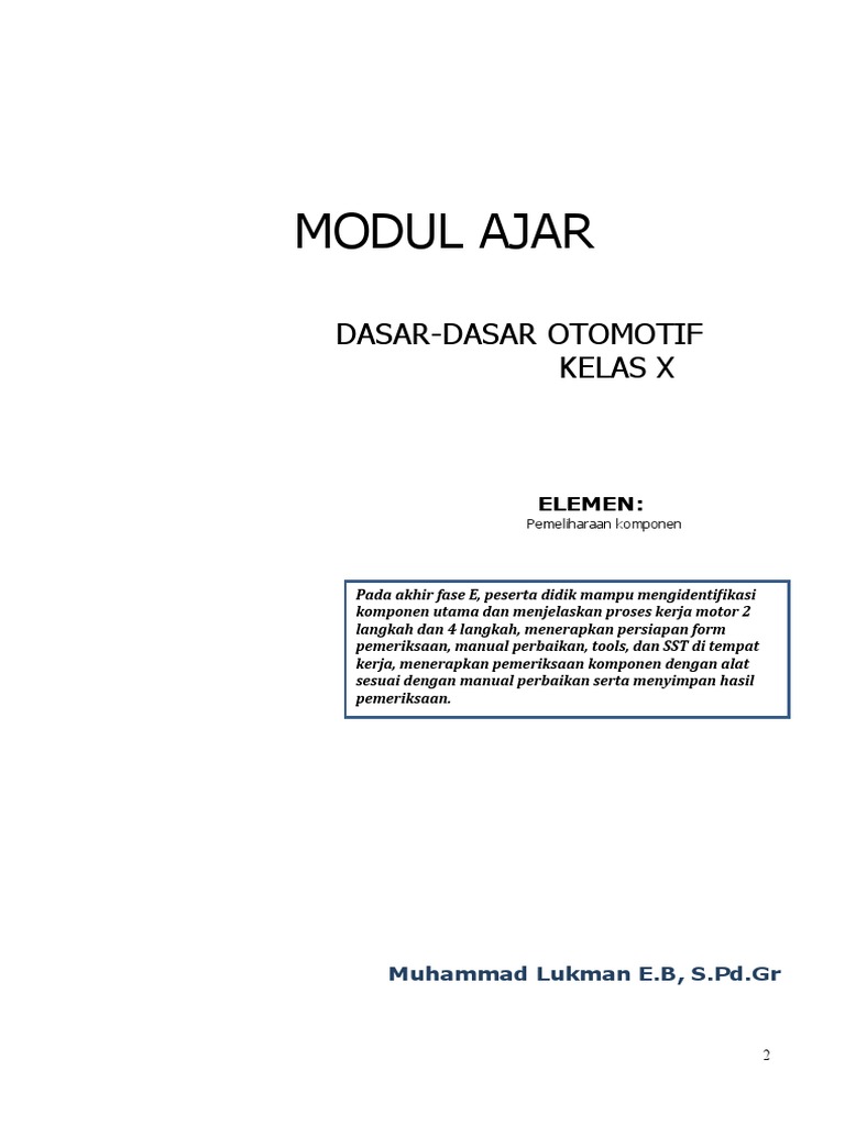 Modul Ajar Workshop Ikm SMKN Omben | PDF