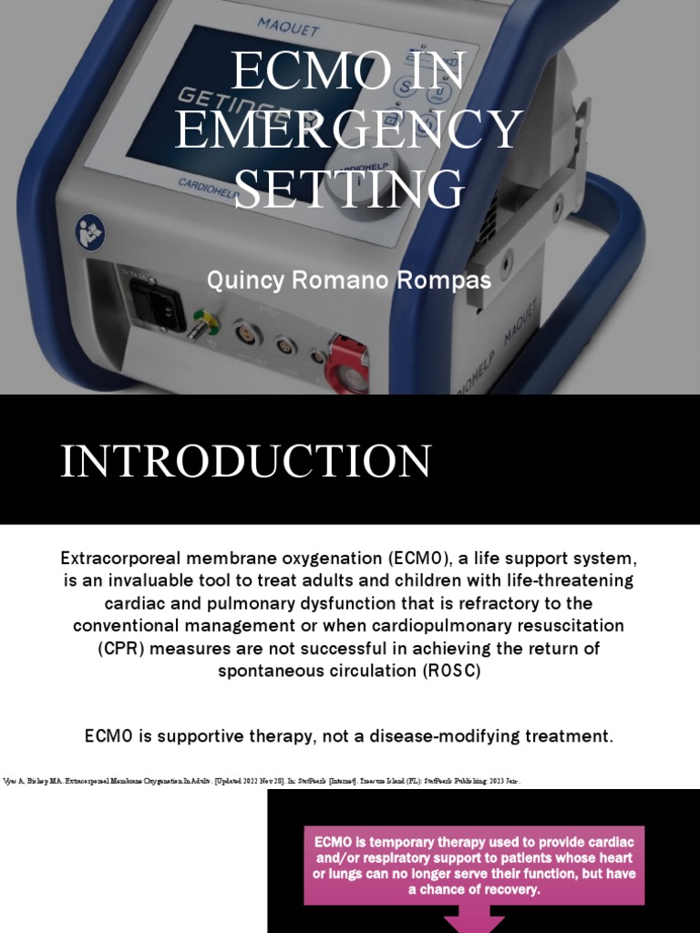 ECMO in emergency setting | PDF | Vein | Heart