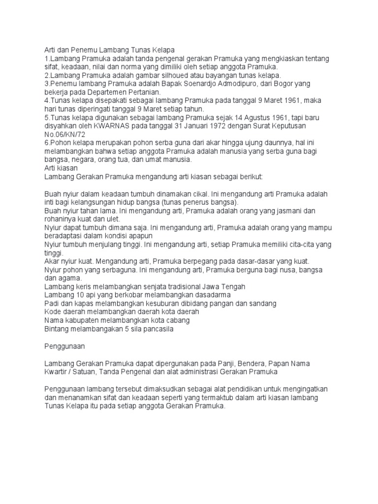 Arti Dan Penemu Lambang Tunas Kelapa Pdf