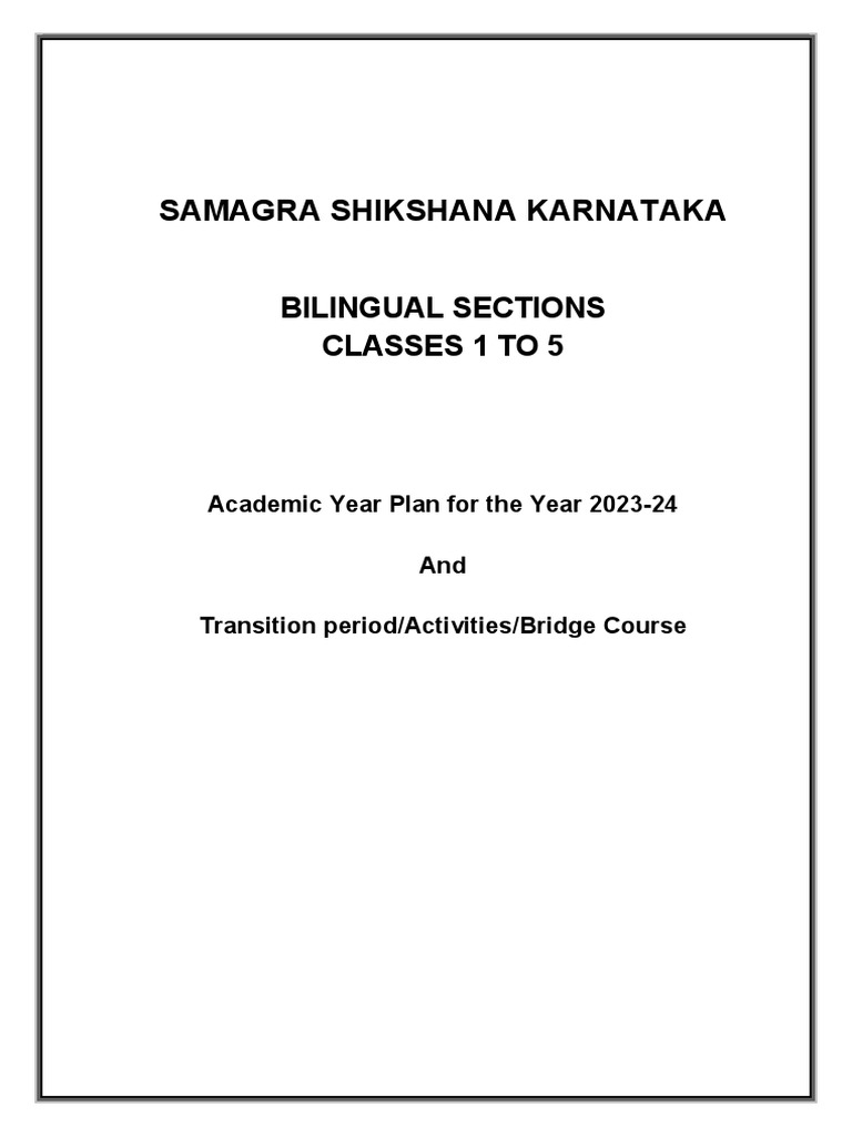 Academic Year Plan For 2023-24 | PDF