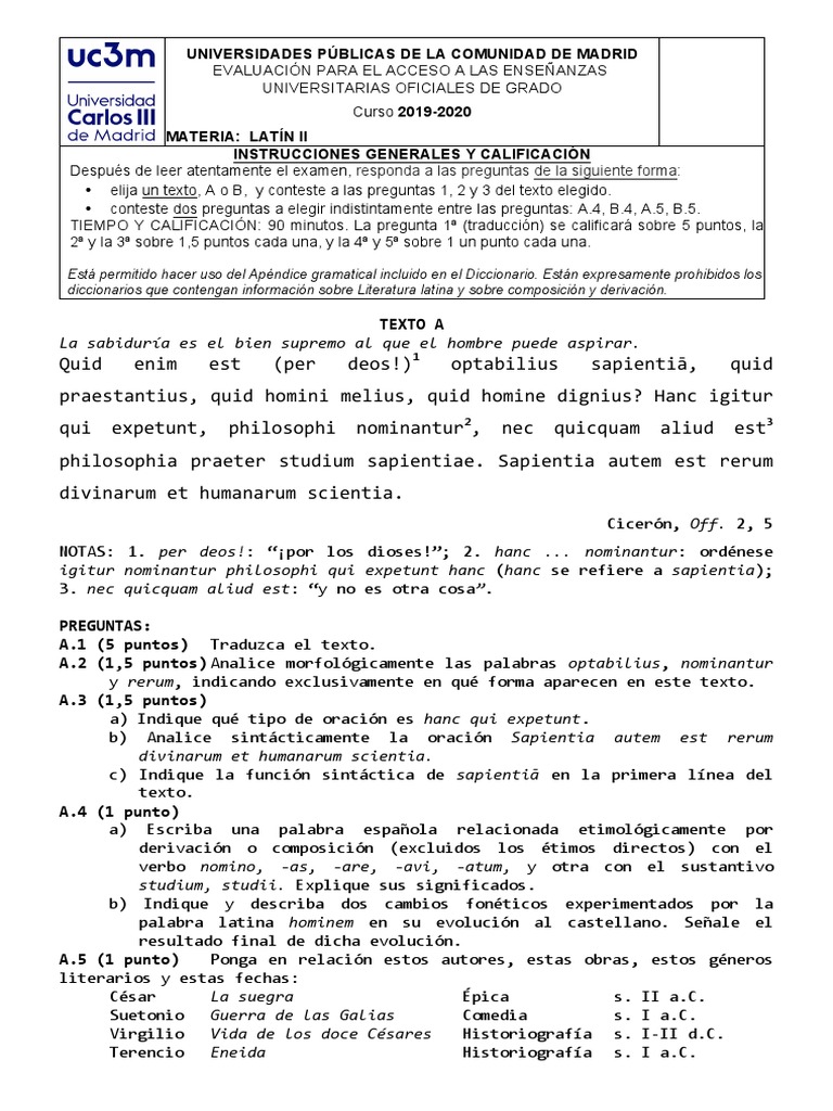 Latin II | PDF | Verbo | Predicado (Gramática)