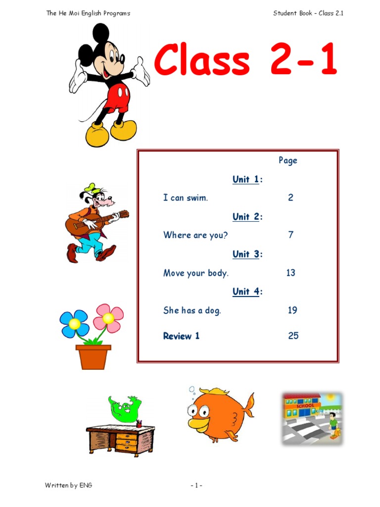 Class 2-1: Unit 1 | PDF