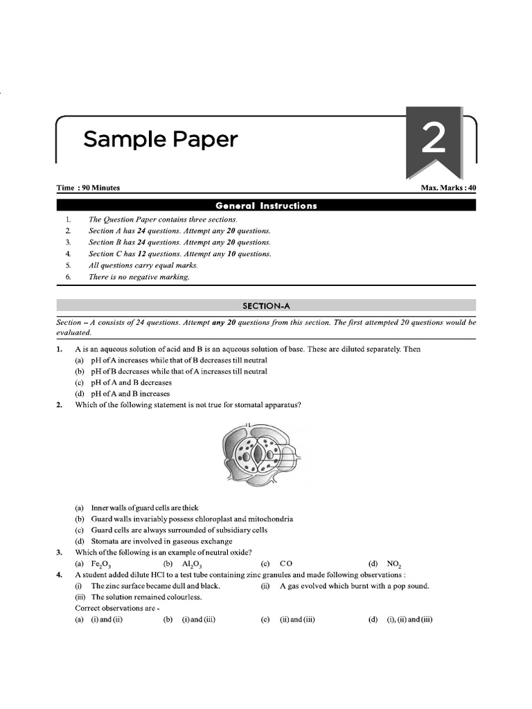 s10 Science Paper2 | PDF