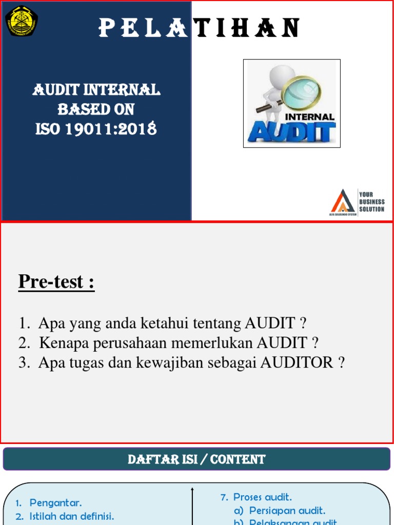 Materi ISO 19011-2018 Teori Audit Internal (Hari Ke-2) | PDF