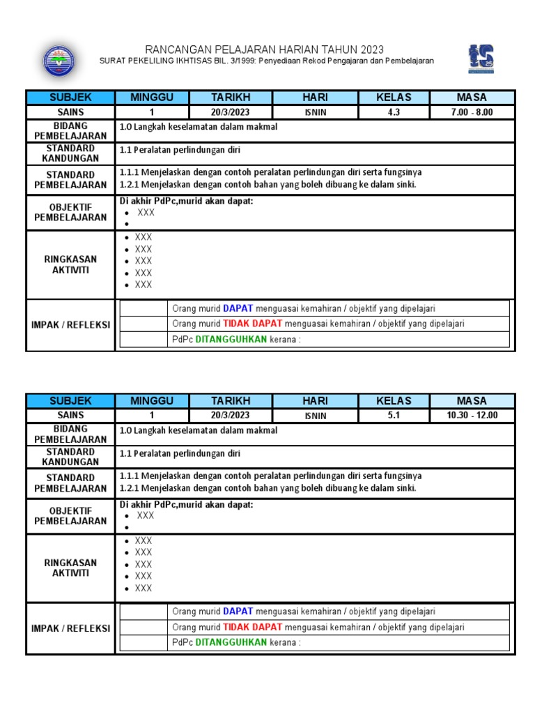 My RPH Template | PDF