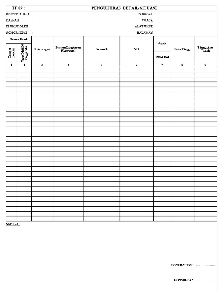 Form Pengukuran | PDF
