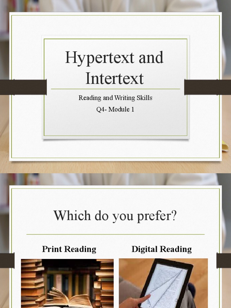 Hypertext and Intertext | PDF | Intertextuality | Cognitive Science