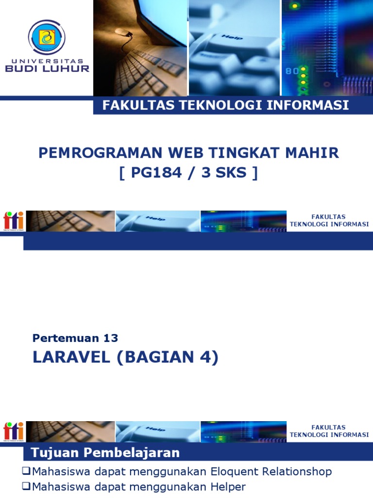 (PWTM) Pertemuan 12 - Laravel | PDF