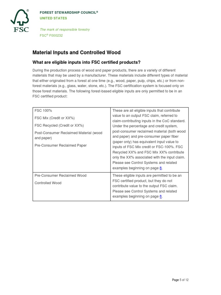 FSC Chain of Custody 101 August 2021 (1) 5 | PDF