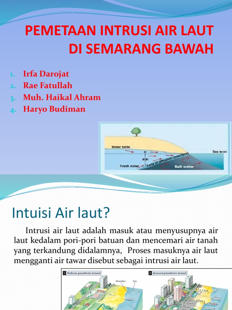 Pemetaan Intrusi Air Laut Di Semarang Bawah | PDF