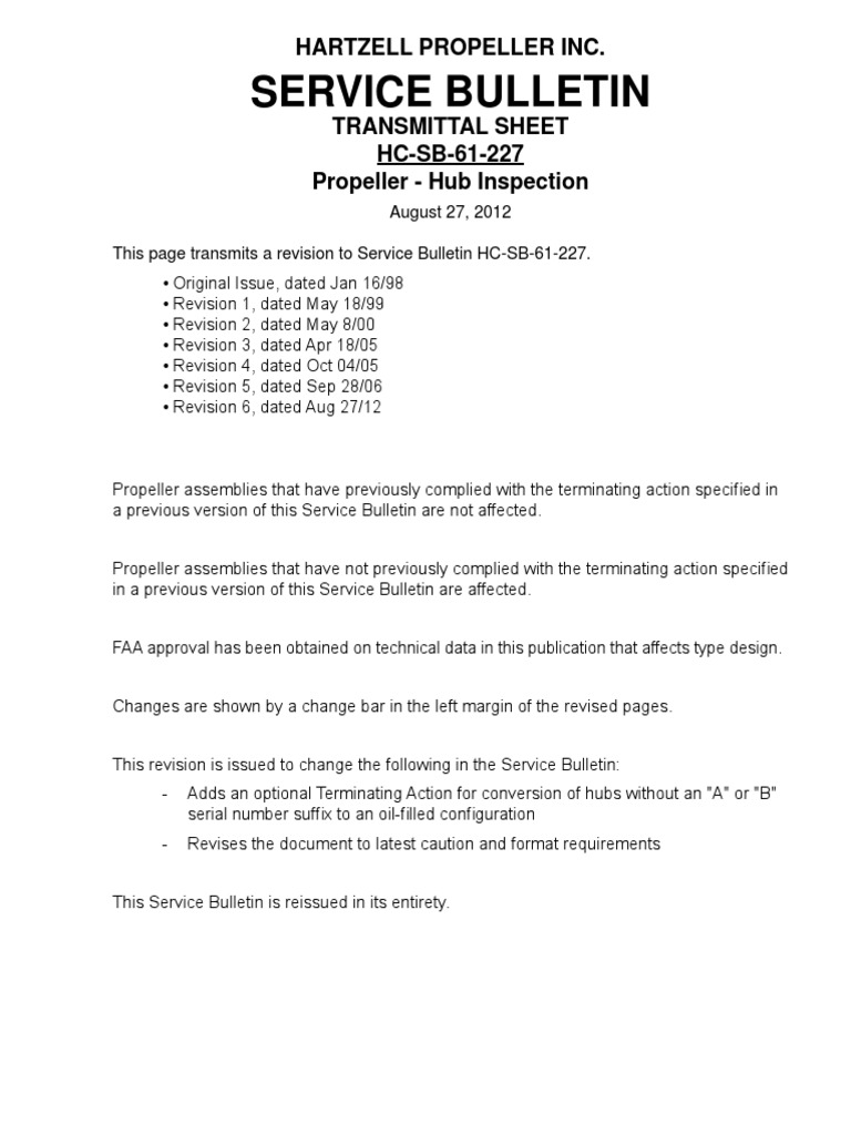 HC SB 61 227 | PDF | Propeller | Aviation