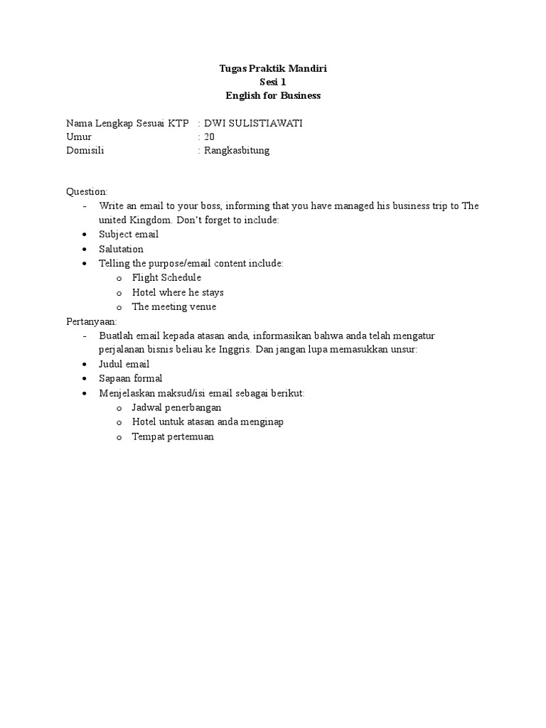 TPM SESI 1 Email Writing | PDF