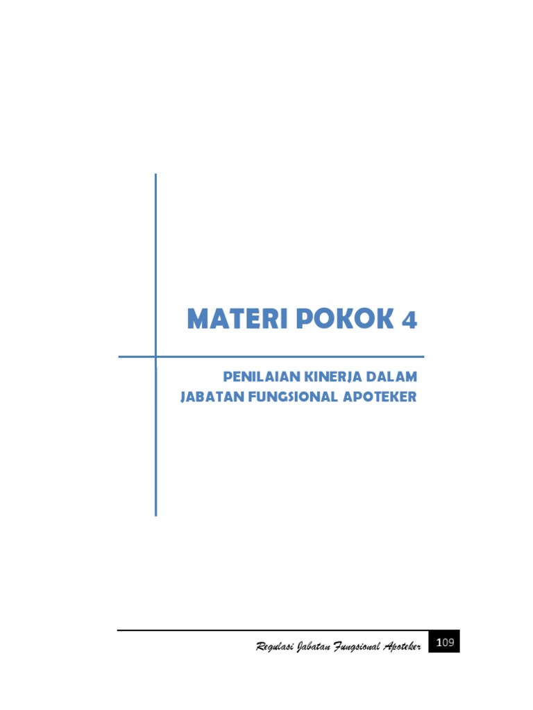 MPI 1.4 Penilaian Kinerja Dalam Jabatan Fungsional Apoteker | PDF