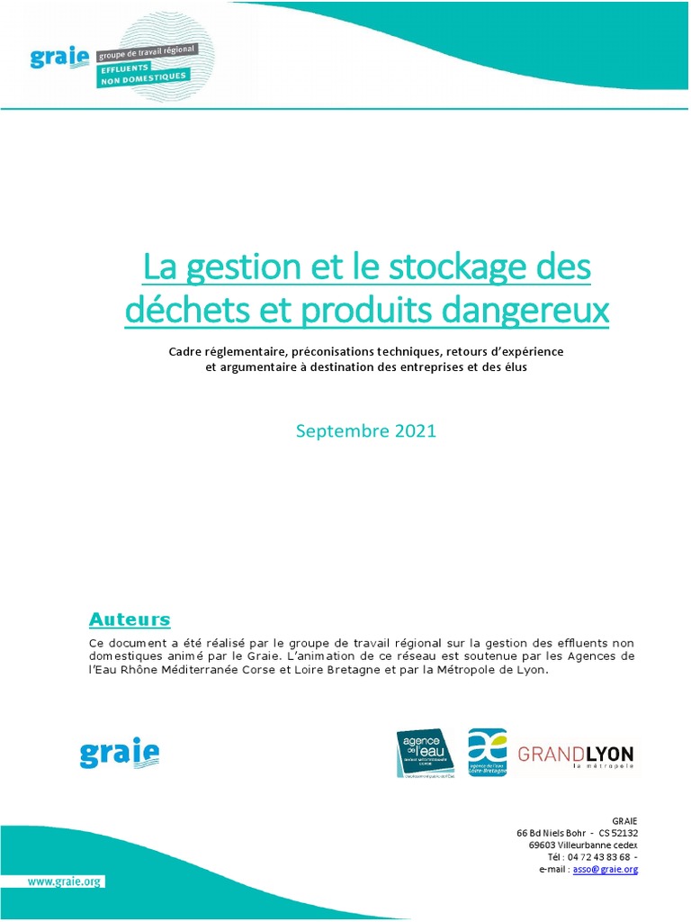 Graie gestionproduitsdechetsdangereuxVF | PDF | Technologie et ingénierie