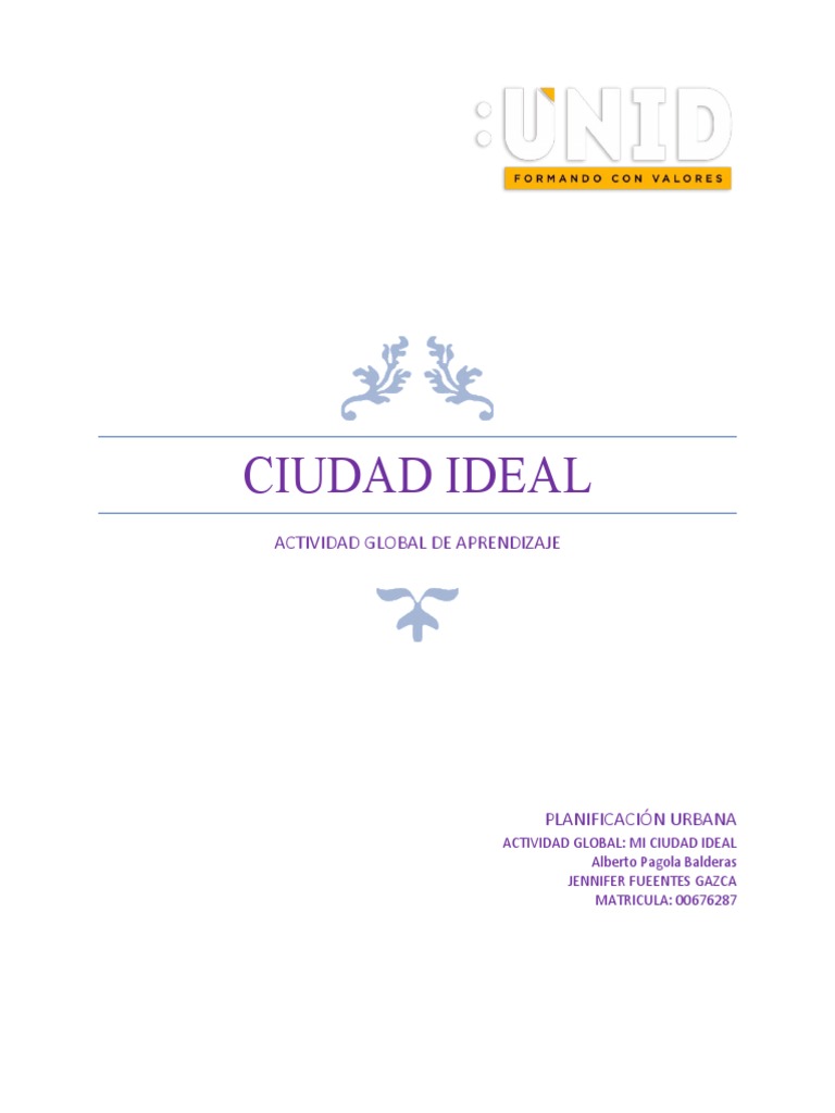 CIUDAD IDEAL | PDF | Diseño | Planificación