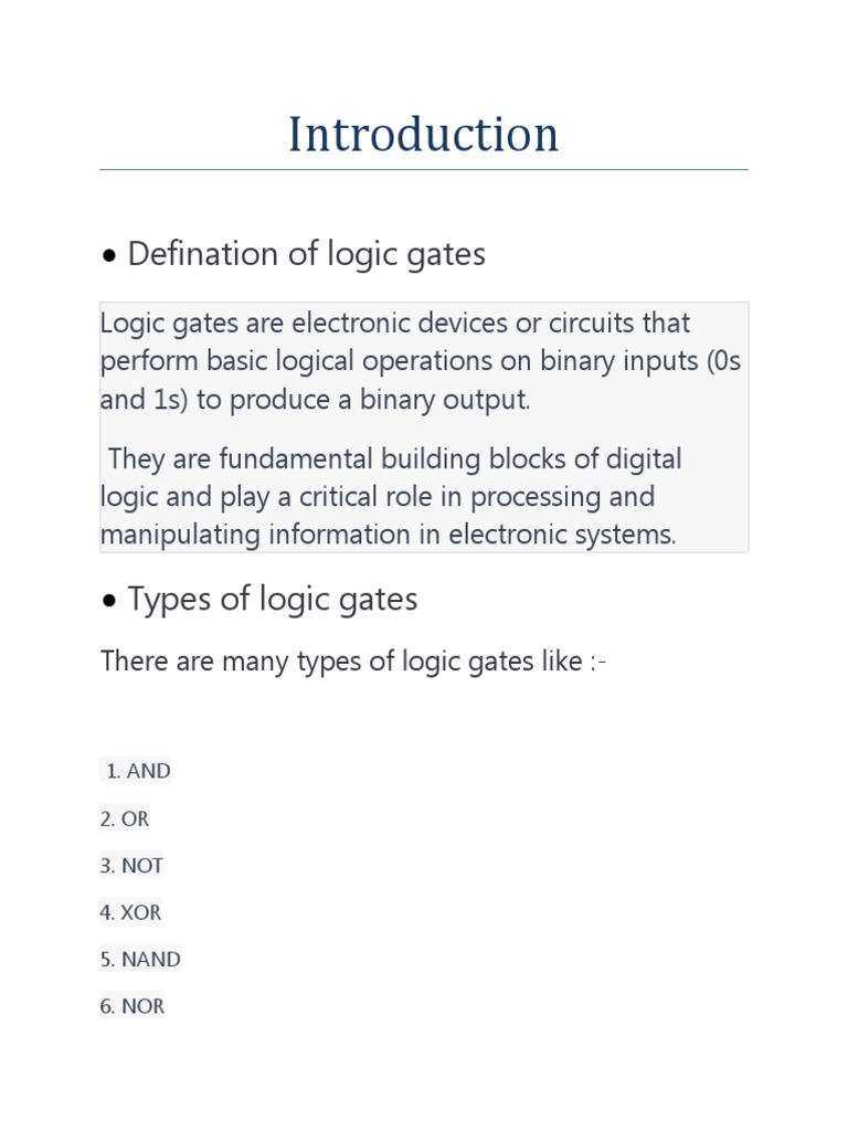 Physics Project | PDF | Logic Gate | Electronic Circuits