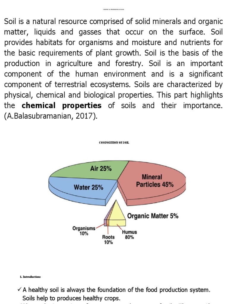 Chemical Biological Properties Of The Soil Pdf
