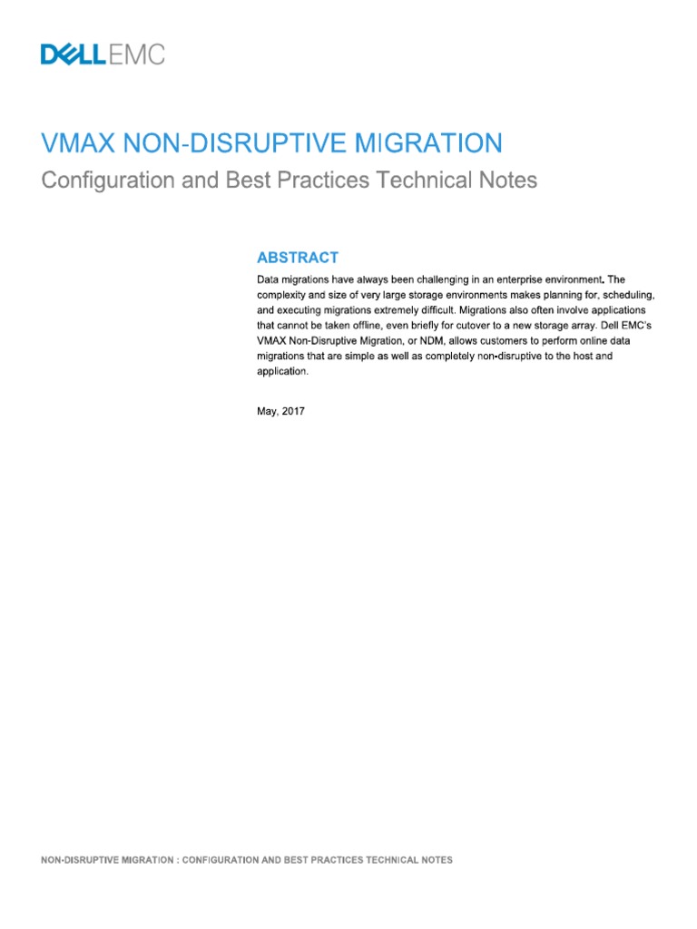 DELL EMC-VMAX NDM Migration Config and Best Practices | PDF