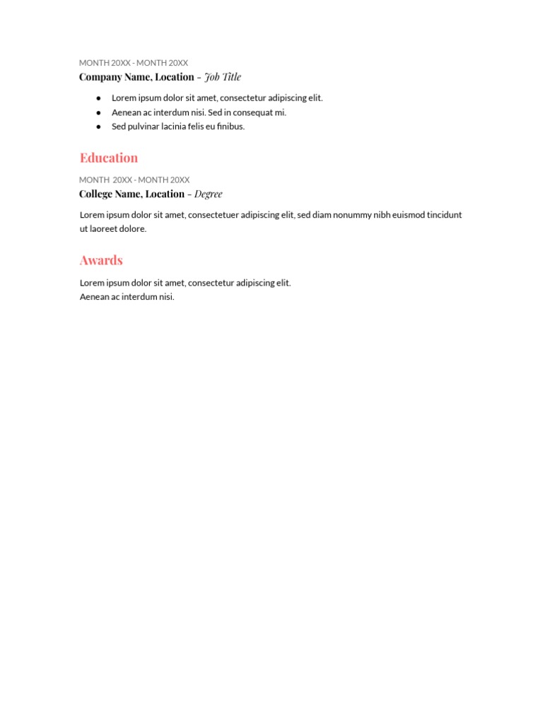 Resume Fromat China Job | PDF