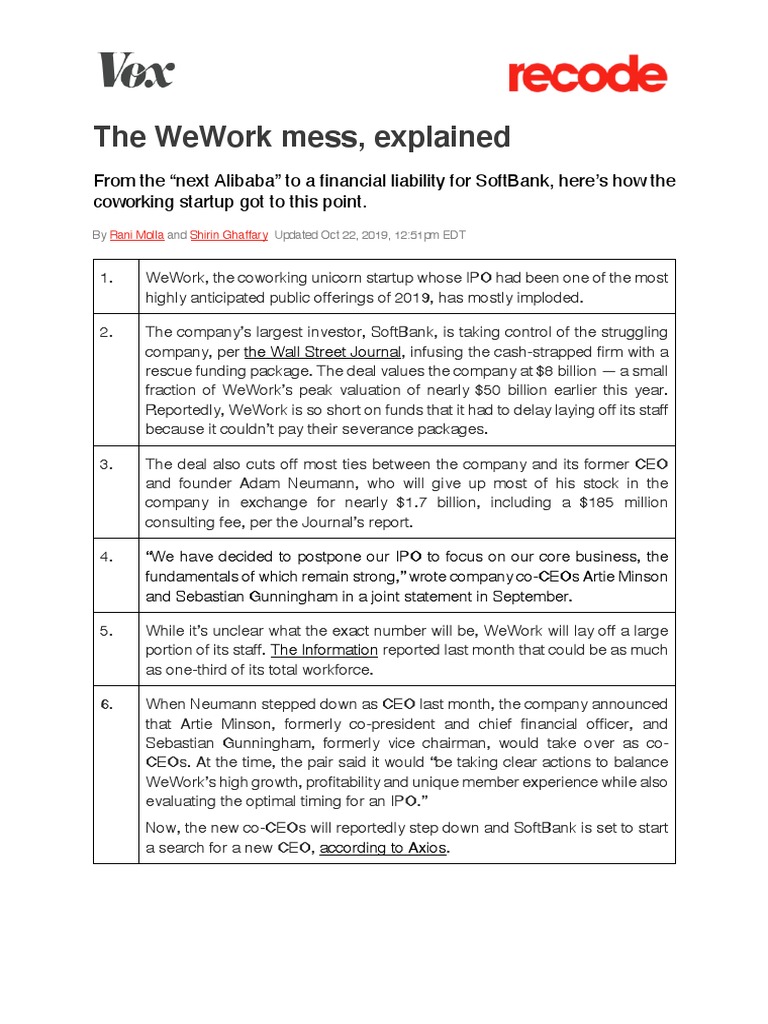 Case Study WeWork | PDF