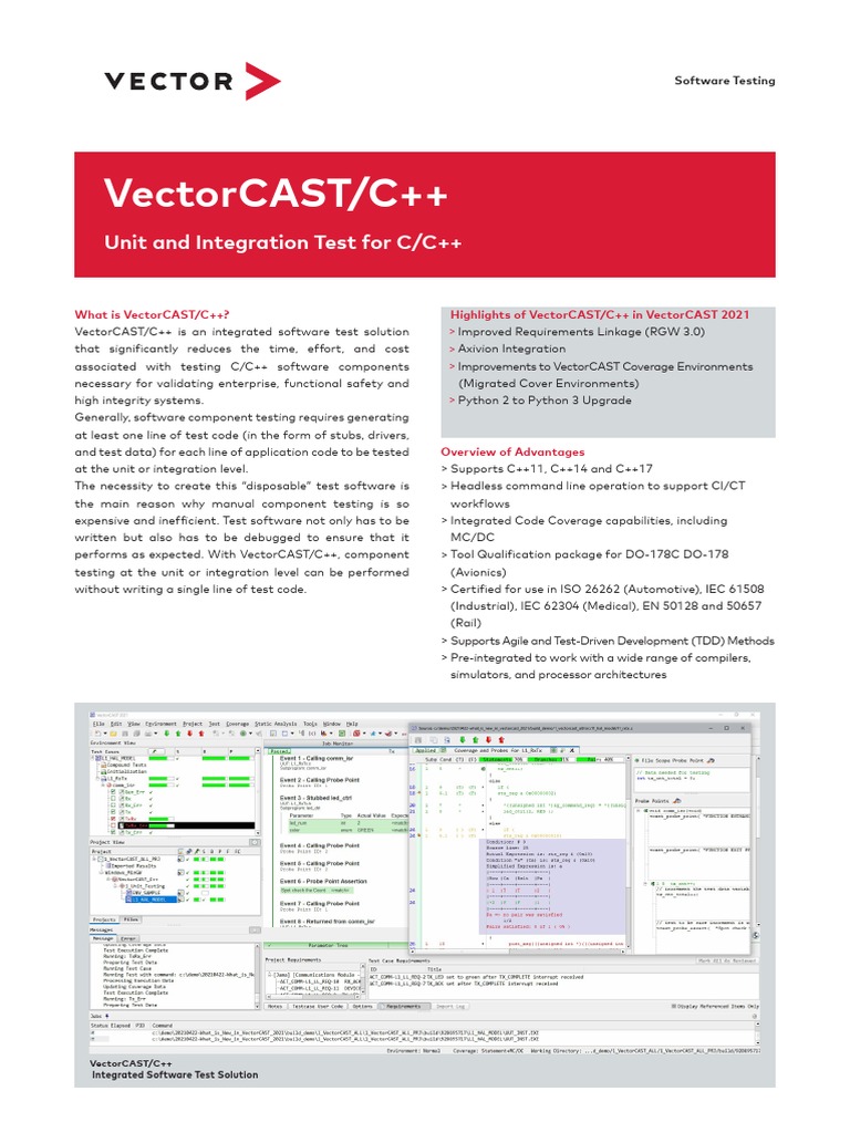 VectorCAST C++ Factsheet EN | PDF