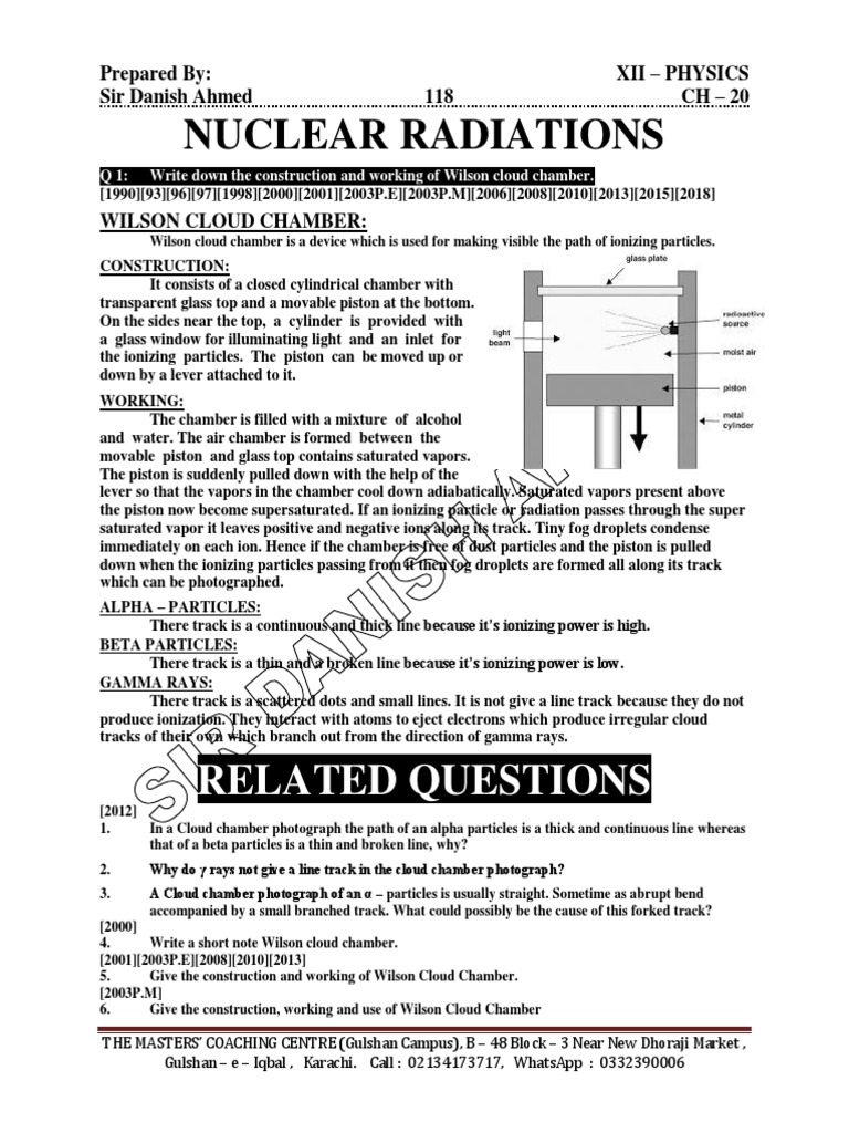 CH 20 Nuclear Radiations | PDF