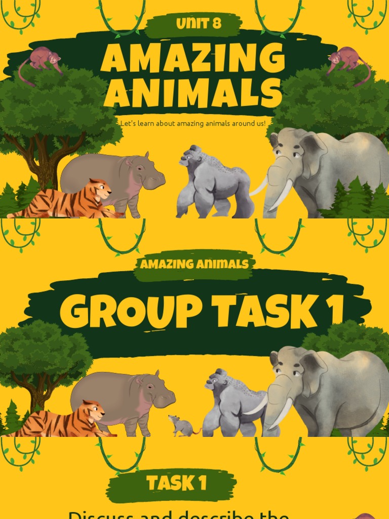 Slides - Amazing Animals (Adjectives) | PDF