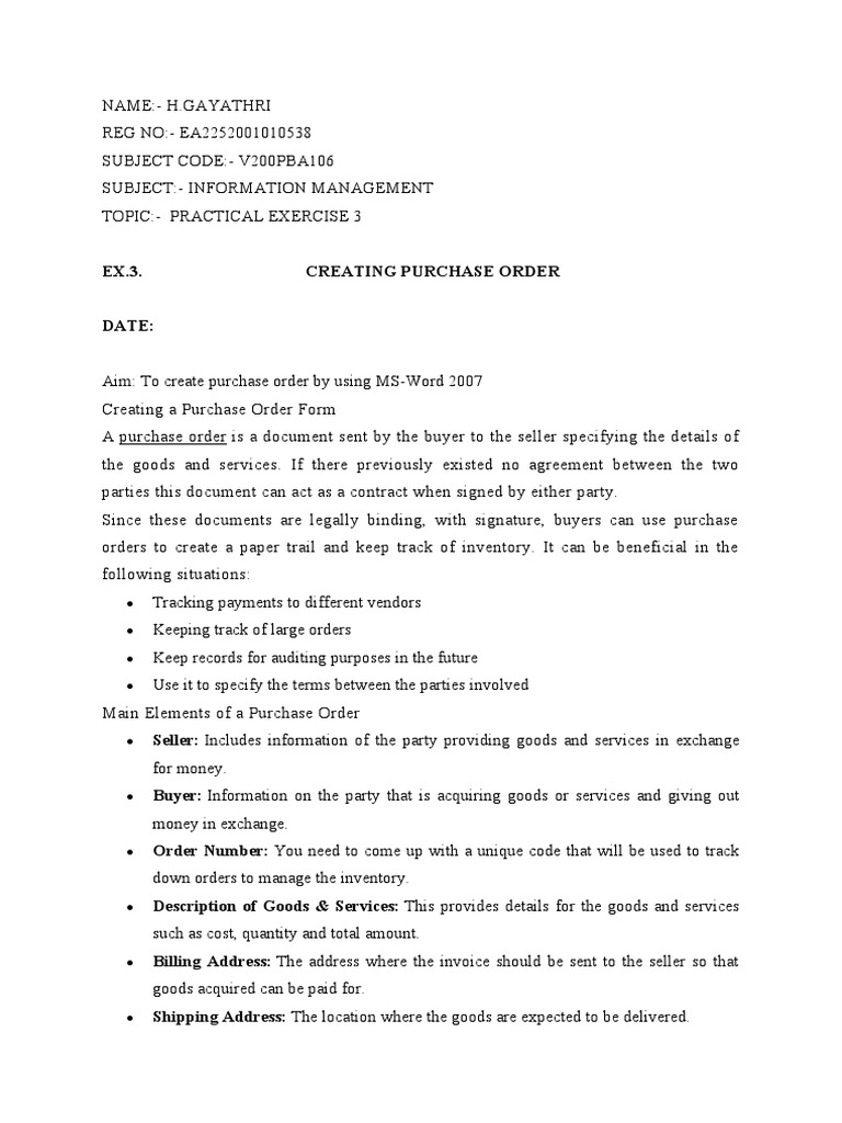 Information Management Practical Exercise 3 | PDF