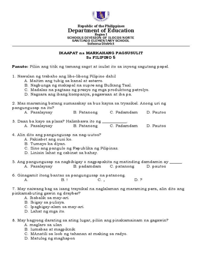 Filipino 5 | PDF