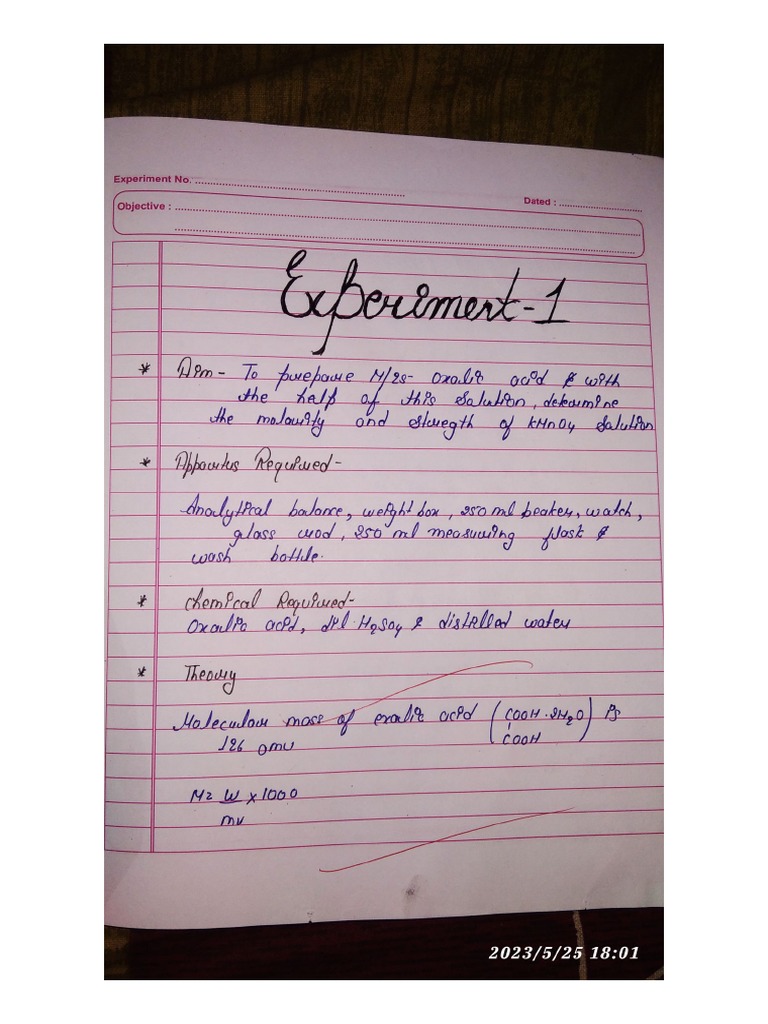 Chemistry Practical 12 | PDF
