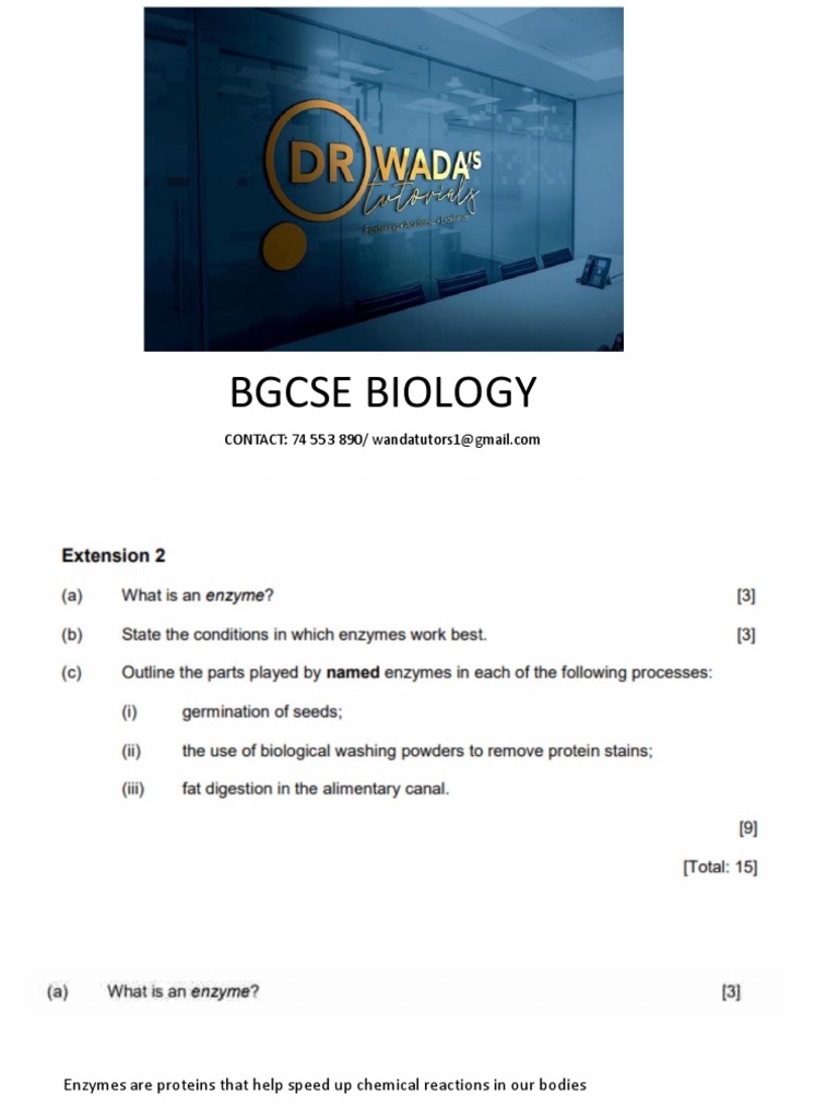 BGCSE BIOLOGY Session 2-Compressed | PDF