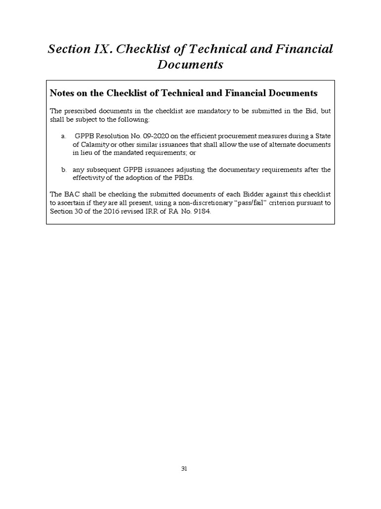 Checklist of Technical and Financial Documents | PDF | Affidavit | Sole ...