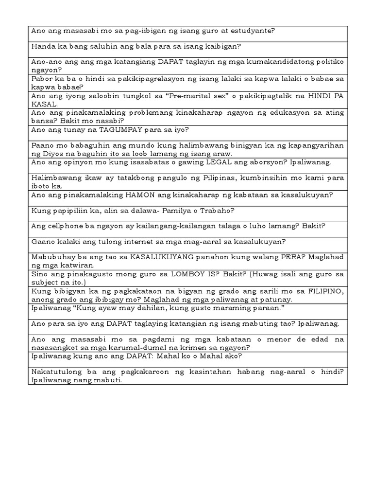 Ano Ang Masasabi Mo Sa Pag | PDF Ano Ang Masasabi Mo Sa Pag | PDF