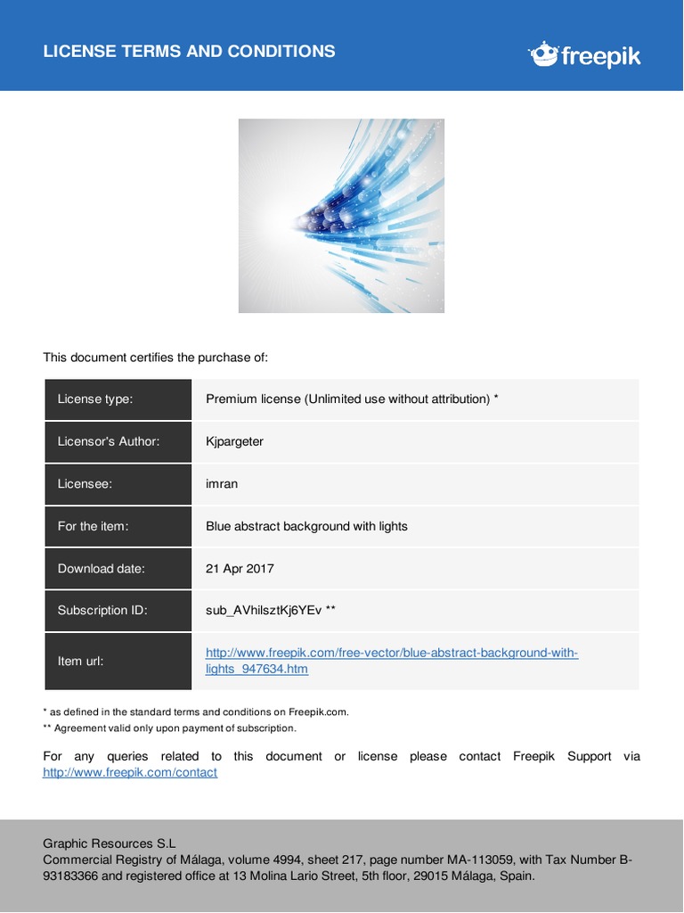 License Blue Abstract Background With Lights 947634 | PDF