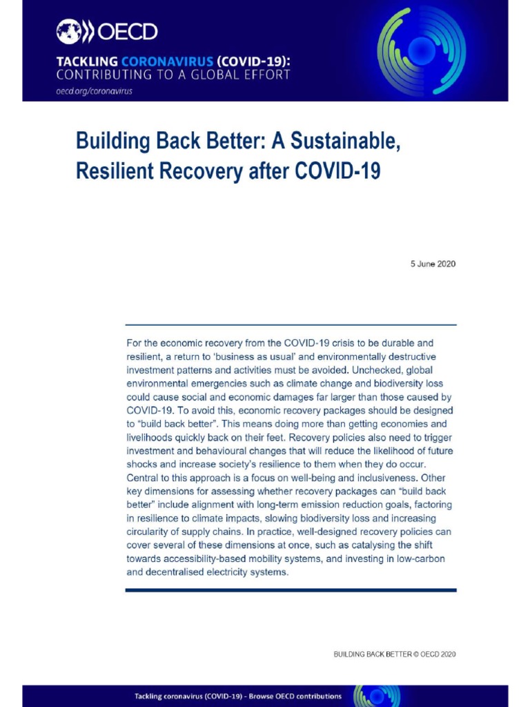 OECD Building Back Better | PDF