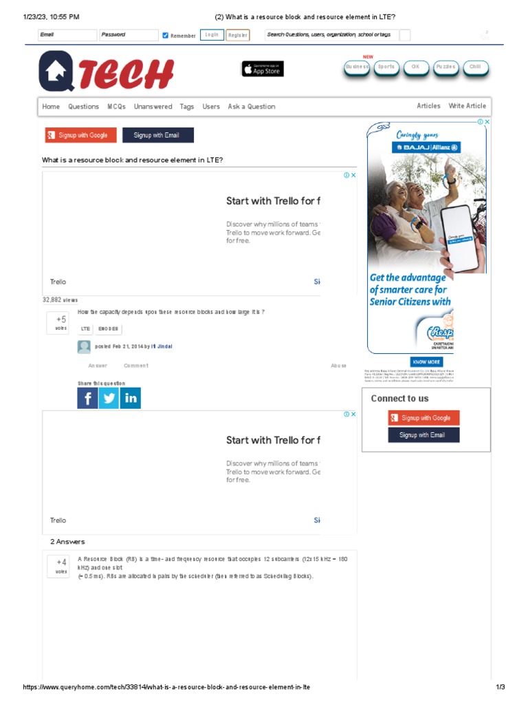 What Is A Resource Block and Resource Element in LTE | PDF