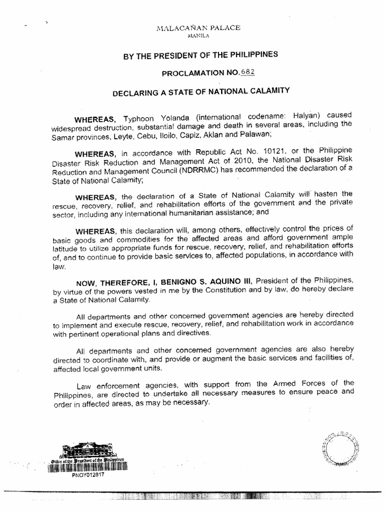 Proclamation N. 682 | PDF