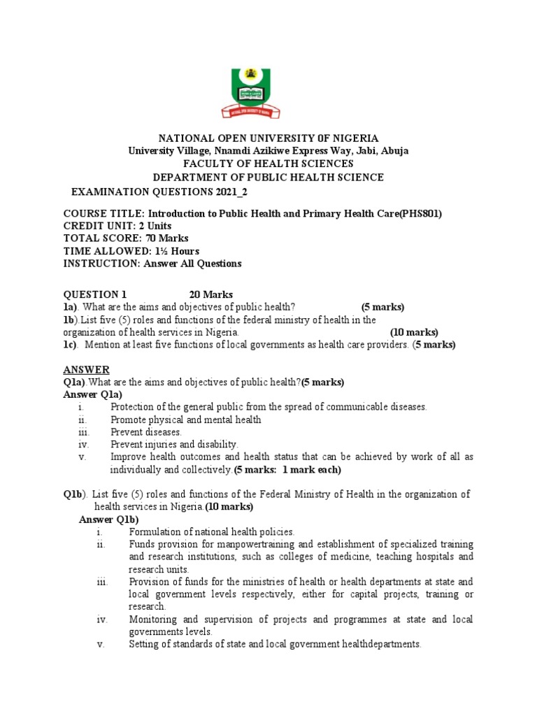 Public Health Exam Guide | PDF