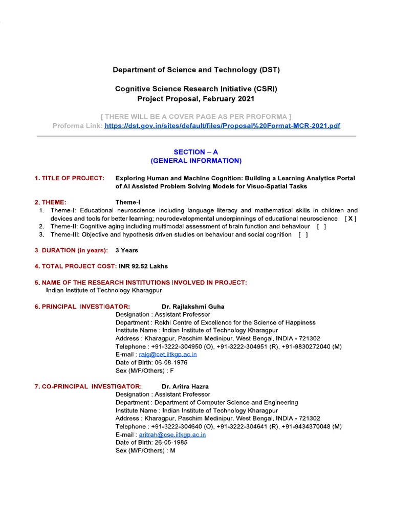 Problem Solving DST Project Proposal | PDF