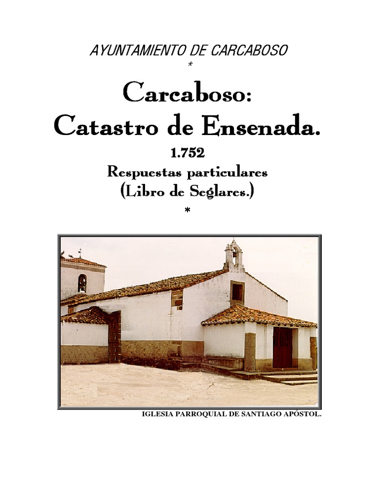 Carcaboso. Catastro de Ensenada. Libro 2 | PDF