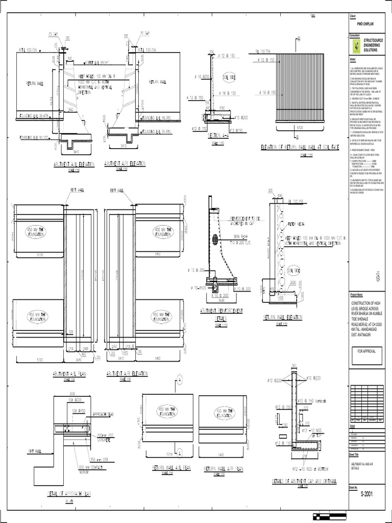 Abutment Details River Bharja D2001 R0 | Download Free PDF | Building Technology | Building ...