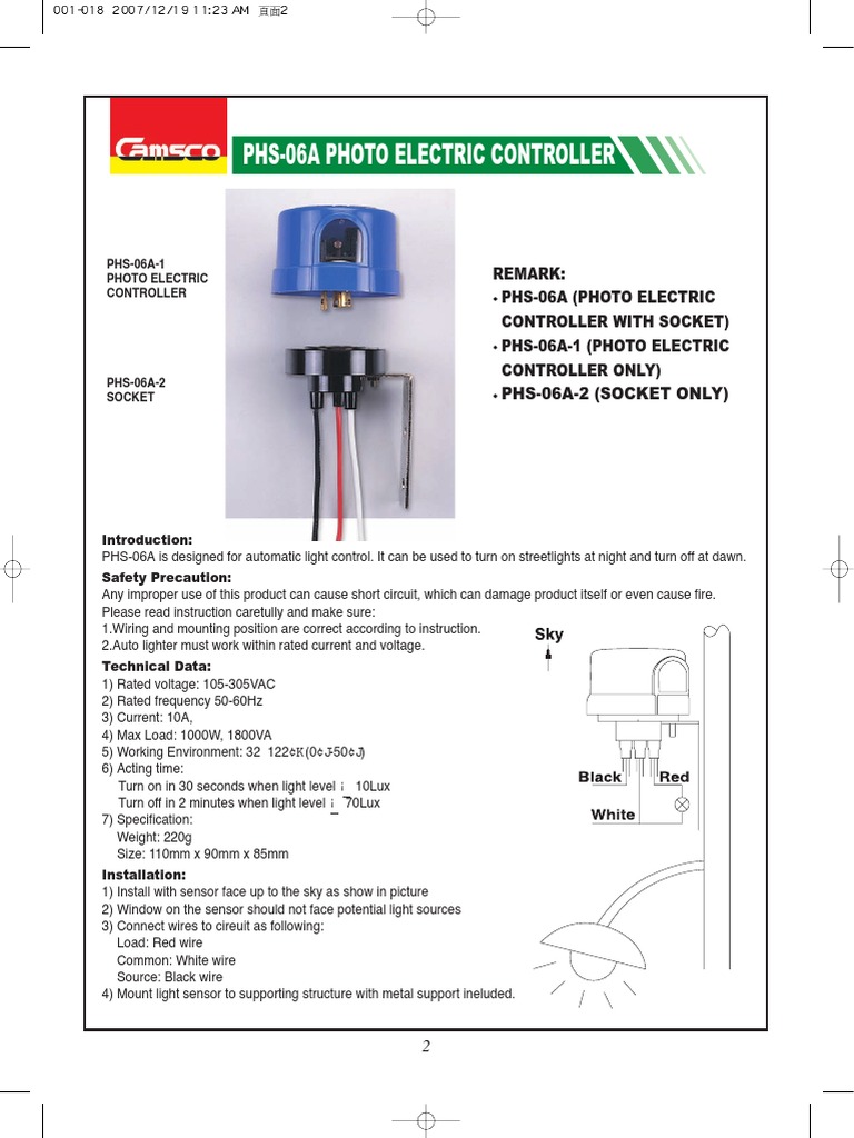 p.2 Fotocelda Phs-06a | PDF