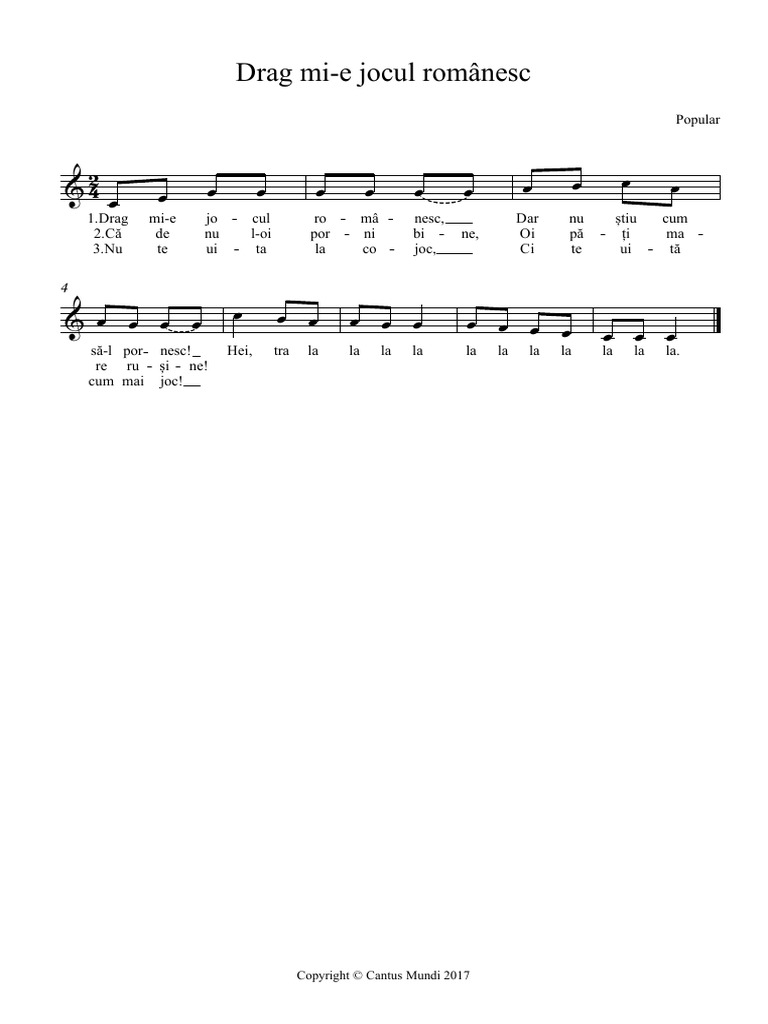 Drag Mi-E Jocul Românesc | PDF