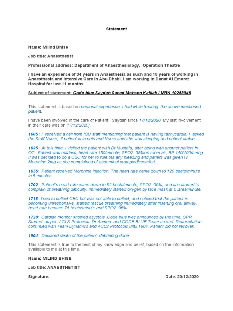 Statement-Writing-Template Dr.Milind (1) | PDF